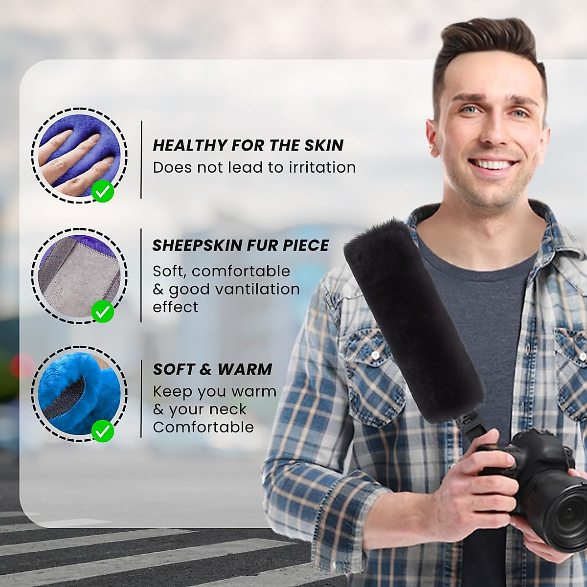 Andalus Australian Merino Sheepskin Seat Belt Covers - 100% Authentic, Ultra-Soft, Hypoallergenic, Neck Protection Pads for Cars & Backpacks (Pack of 2, Pink)