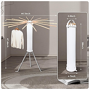 Colayer Solid Wood Tripod Clothes Drying Rack, Foldable Portable Solid Wood Clothes Rack, Space Saving Laundry and Drying Rack