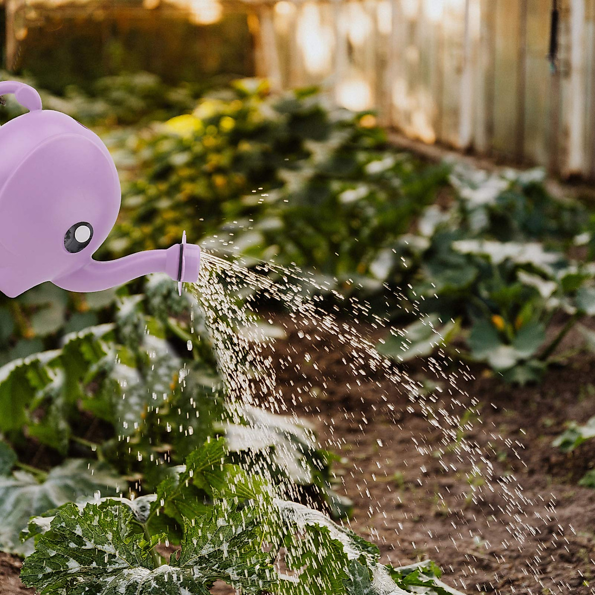 Cabilock Watering Can Elephant Shaped Plastic Plant Watering Pot Garden Watering Jug Long Spout Water Can for Succulent Bonsai Garden Flower - 1.5L