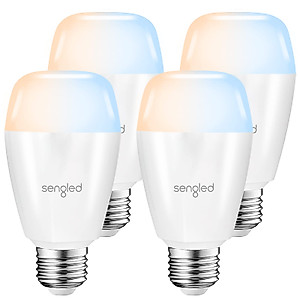 Sengled Zigbee Smart Bulbs, Tunable White 2700K~6500K, Hub Required, Dimmable via Wall Switch, Works with SmartThings and Echo Plus with Built-in Hub, Daylight A19 E26, Voice & APP Control, 4 Pack