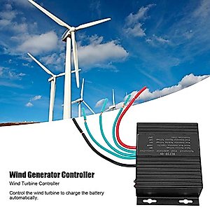 EBTOOLS Wind Turbine Controller, IP67 Waterproof Wind Turbine Generator Controller, 1000W/DC60V Battery Charging Regulator, Small Size and Good Heat Dissipation Wind Turbine System.