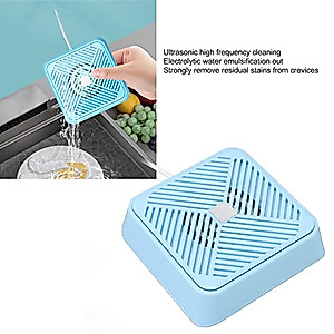 Mini USB Ultrasonic Dishwasher, Portable USB Dish Washing Machine Cleaner Wshing Tools for Dishware Fruit Vegetable, Compact Turbo Washer for Home Kitchen Apartment (Blue)