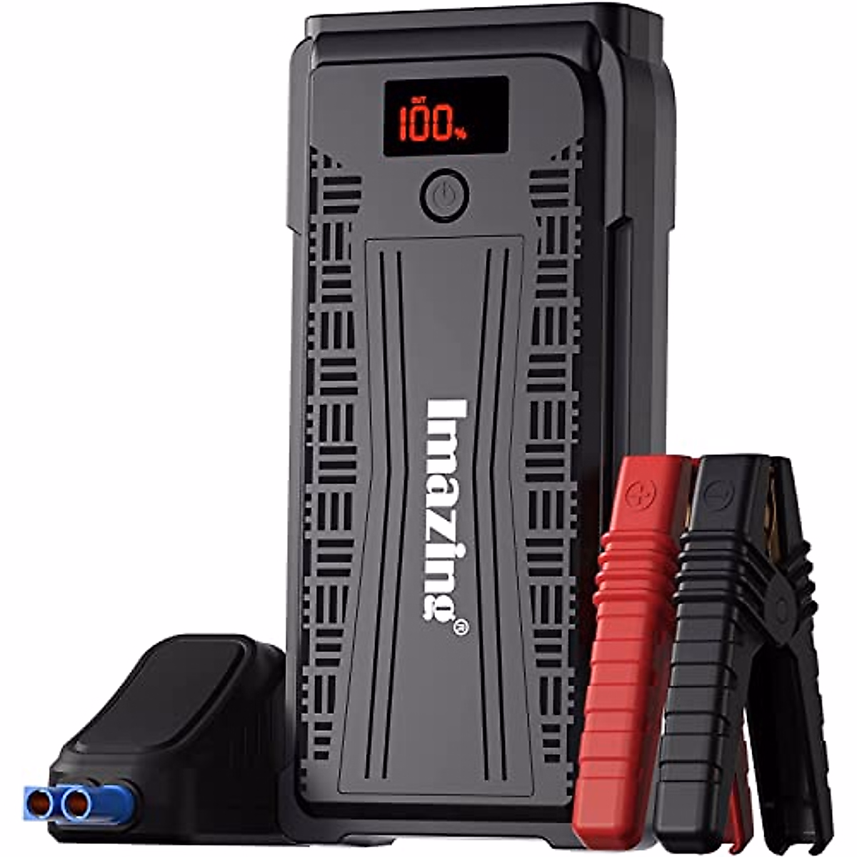 Imazing Portable Car Jump Starter - 2500A Peak 20000mAH (Up to 8L Gas or 8L Diesel Engine) 12V Auto Battery Booster Portable Power Pack with Jumper Cables, QC 3.0 and LED Light