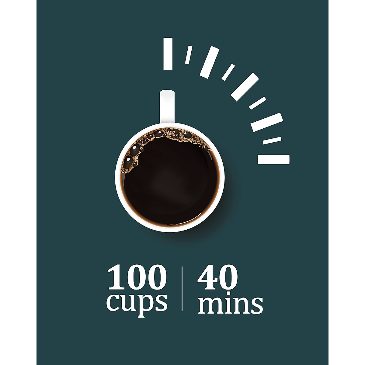 Garvee 110 Cup Commercial Coffee Maker 16L, Large Capacity Coffee Urns with Double-wall 304 Stainless Steel, Quick Brewing Coffee Dispenser for Meeting Rooms and Other Large Gatherings