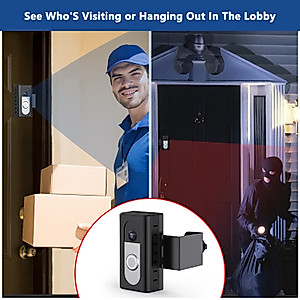 KIMILAR Anti-Theft Video Doorbell Mount Compatible with Ring/Blink Wireless Video Doorbell, Adjustable Mounting Bracket Accessories for Houses, Apartments, Businesses, Not for Security Door