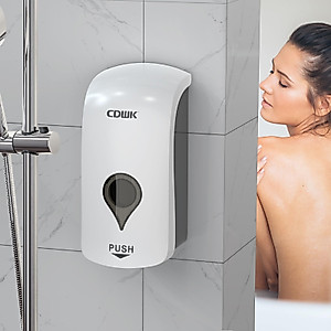 Manual Foam Soap Dispenser, 35oz (1000ml) Commercial Refillable Foaming Soap Dispenser-White, CHUANGDIAN