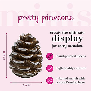 Nora Fleming Pretty Pinecone - Hand-Painted Ceramic Autumn Decor - Fall Minis for The Home and Office