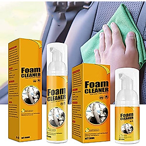 DENGWANG Amplesunshine Foam Cleaner, Amplesunshine Powerful Stain Removal Kit, Foam Cleaner for Car and House Lemon Flavor, Strong Decontamination Cleaners Spray for Kitchen (30ml, 3pcs)