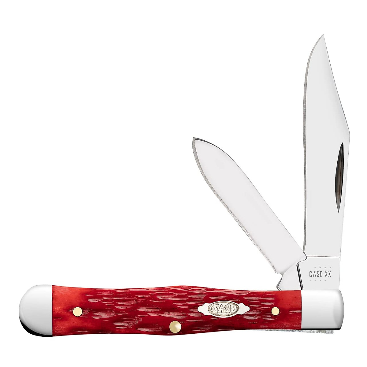 CASE XX 31959 Red Jigged Bone Handle Small Swell Center Jack, 6225 1/2 CS
