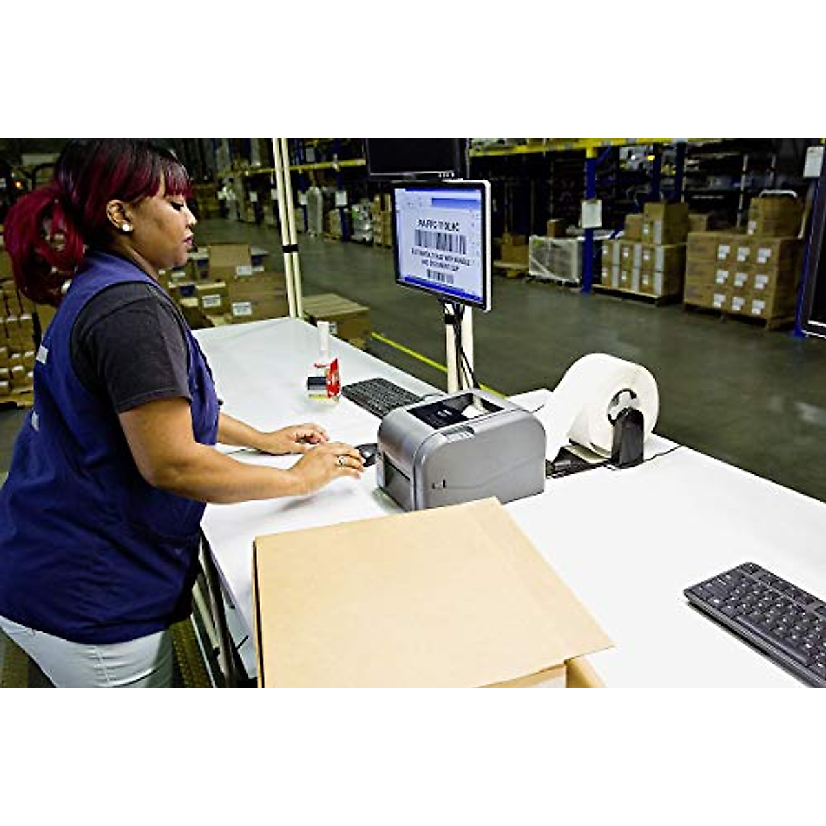 Brother TD-4520TN Desktop Thermal Transfer Printer - Monochrome - Label Print - Ethernet - USB - Serial