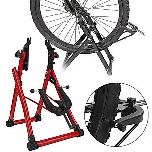 Bike Repair Tool, with Ruler and Thimble Compact Design Sutrdy Bicycle Wheel Truing Stand Convenient with Foldable Aluminum Alloy for Bicycle Repair