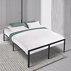 Mofesun Metal Bed Frame King - Black Metal Platform Bed 14 Inch with Storage, Heavy Duty Easy Assembly No Box Spring Needed (King)