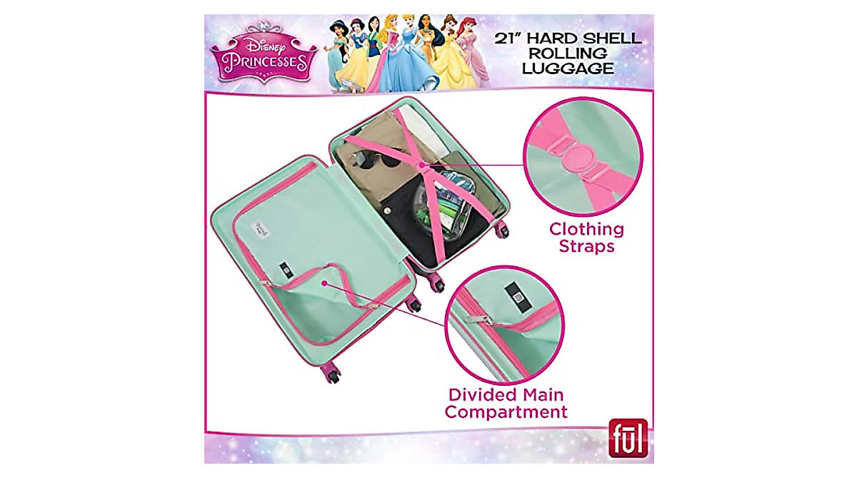 Ful Disney Princess Rolling Luggage - 21 Inch Carry-On
