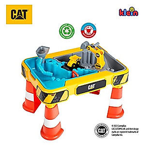Klein Theo CAT Sand and Play Table Premium Toys for Kids Ages 3 Years & Up