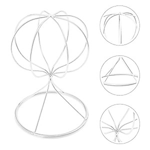 UPKOCH Hat Holder Tabletop Hat Stands 1PC Practical Hat Display Rack Decorative Metal Hat Rack Hat Storage Rack (White) Freestanding Black Metal Hat Rack Desktop Stand