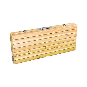 Leisure Season PFT12 Portable Folding Picnic Table - Brown - 1 Piece - Outdoor Furniture Set for Patio Garden, Backyard and Front Porch - Heavy-Duty Wooden Foldable Camping Dining Tables with Bench