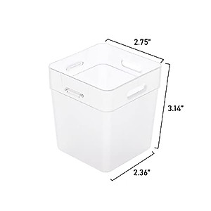 WonLiq 3 Pack - Refrigerator Organizer Container, Fridge Side Door Small Objects Storage Container, Kitchen Household Sundries Storage Box (Large size)