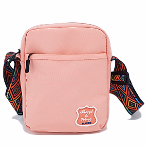 Cheryl & Wong Small Water Resistance Passport Phone Wallet Purse Crossbody Shoulder Mini Messenger Satchel Neck Pouch Bag (Neon green)