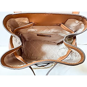 Michael Kors Jet Set Medium Womens Pebbled Leather Backpack (Brown)