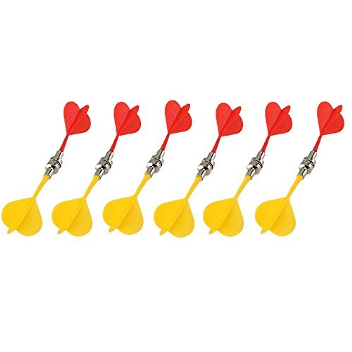 Yalis Magnetic Darts 12 Packs, Replacement Dart for Magnet Dartboard, Safety Plastic Darts for Target Game, Red and Yellow