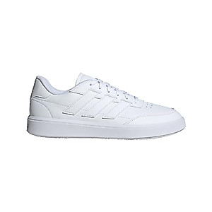 adidas Men's CourtBlock Sneaker, White/White/White, 10.5
