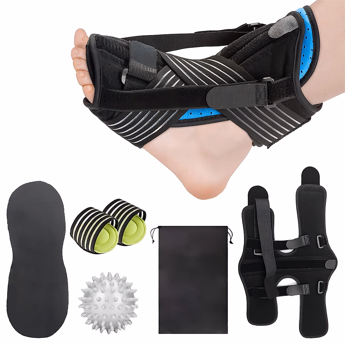 Vingtank Plantar Fasciitis Night Splint,3-in-1 Adjustable Plantar Fasciitis Relief Night Splint for Women & Men,Relief Brace for Plantar Fasciitis Relief, Achilles Tendonitis and Foot Drop