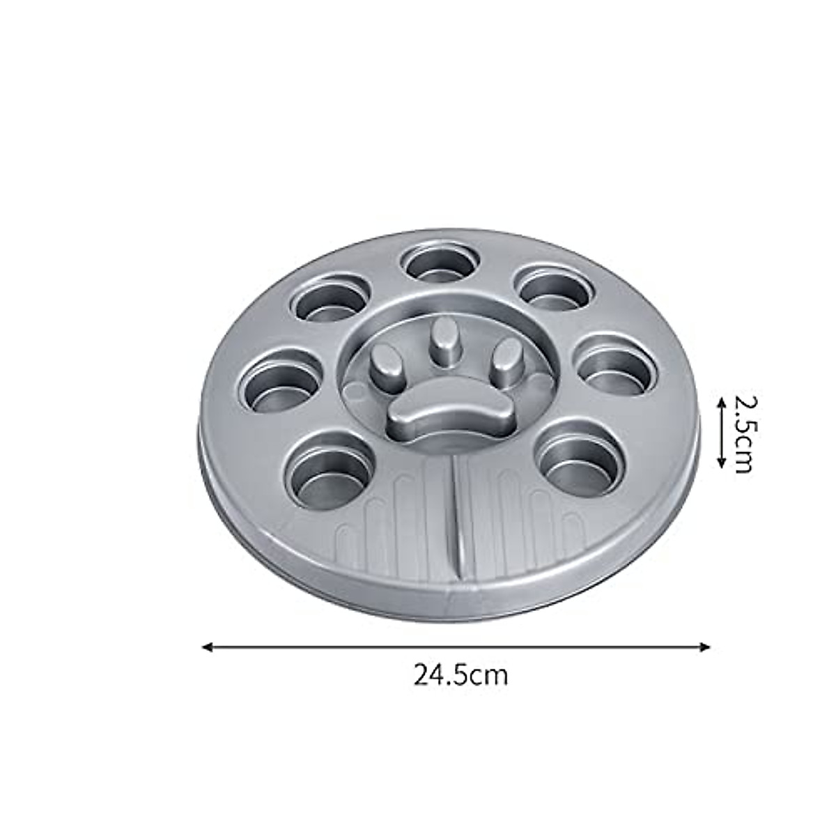 FUUIE Bowls for Food and Water Household Plastic Pet Bowl, Suitable for Cats and Dogs, Slow Food Design, Smooth and Burr-Free (Color : Blue)