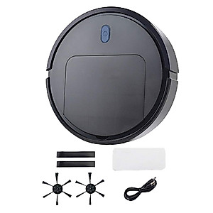 LOVIVER Robot Vacuum Cleaner, Super-Thin,Quiet, Self-Charging Robotic Vacuum Cleaner, Cleans Hard Floors to Medium-Pile Carpets - Black