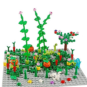 BAENRCY 140pcs Garden Building Blocks Park Sencery Accessories Plant Set Building Bricks Kit DIY Building Set Compatible All Major Brands