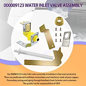 2023 Upgrade 000009123 000008483 33129026 IH9123 Ice Machine Water Inlet Valve Assembly（OEM）120V 60Hz 5W for Manitowoc Ice Machine Parts 2-Year Warranty