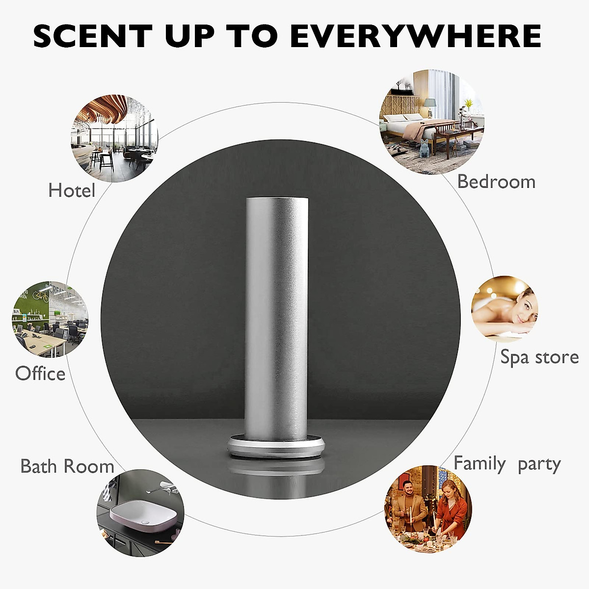 JCLOUD Smart Scent Air Machine for Home, Bluetooth Waterless Essential Oil Diffuser for Oils, Cold Air Technology Aromatherapy Diffuser for Large Room, Spa, Office