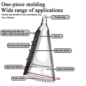 2PCS Can Opener Manual and Jar Opener for Weak Hands or Seniors with Arthritis, Manual Can Opener Smooth Edge Cutting No More Jagged Edges, 5 in 1 Jar Opener for Seniors with Arthritis