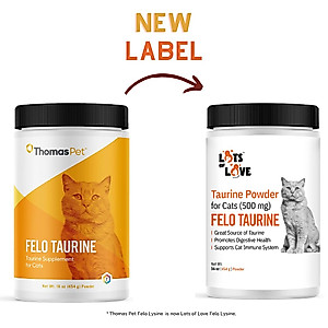 FELO Taurine - Taurine Supplement for Cats, Taurine for Cats, Taurine Powder for Cat - 16 Oz, Powder (Thomas Pet Earlier)