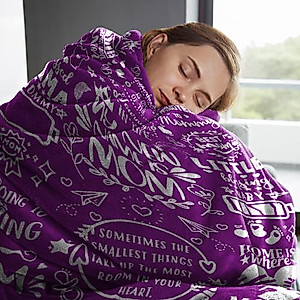 InnoBeta New Mom Gifts for Women, Mom to Be Gift Blanket, Pregnancy Gifts for First Time Moms, Gender Reveal Gifts, for New Parents, New Mommy, Flannel Throw Blankets 50"x 65"