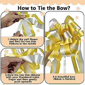 OILCUP 2 Pcs Large Gift Bags Oversized Plastic Storage Bags 48"x 36" with 2 Pcs Pull Flowers for Large Birthday Gift Wrapping, Kids Bike Gift Bags, Birthdays, Parties, New Parents Baby Showers