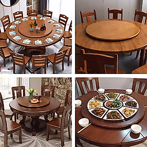 EMENAR Dining Table Rotating Tray Wooden Lazy Susan Tabletop Organizer Large Round Rotating Plate 20in 24in 27in 30in 36in 40in (Color : Marble white, Size : 100cm/40")