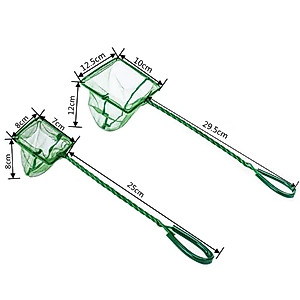 4PCS Fish Tank Aquarium Cleaning Tools Kit Aquarium Fish Nets Aquarium Fish Skimmer Net and Double-Sided Fish Tank Sponge Cleaning Brush