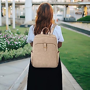 UBAYMAX PU Leather Women Backpack Casual Shoulder Bag Fashion Ladies Daypacks Travel Backpack 14 INCH Laptop Backpack