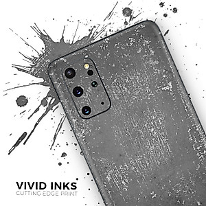 DesignSkinz Distressed Silver Texture v14 Protective Vinyl Decal Wrap Skin Cover Compatible with The Samsung Galaxy S20 (Screen Trim & Back Glass Skin)