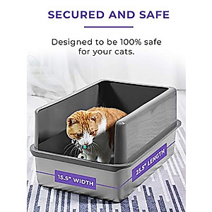 iPrimio Scoop Monster Cat Litter Scooper with Soft Foam Handle - Easy Cleaning Litterbox - Modern Scooper Holder -Works with All Metal and Plastic Scoopers