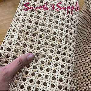 LUSYDECO 36" Width Rattan Cane Webbing Roll 5 Feet Length Hexagon Weave Pre-Woven Cane Mesh Net Open Weave Wicker Cane Webbing Rattan Sheet for Furniture, Chair, Cabinet, Ceiling (5 FEET)