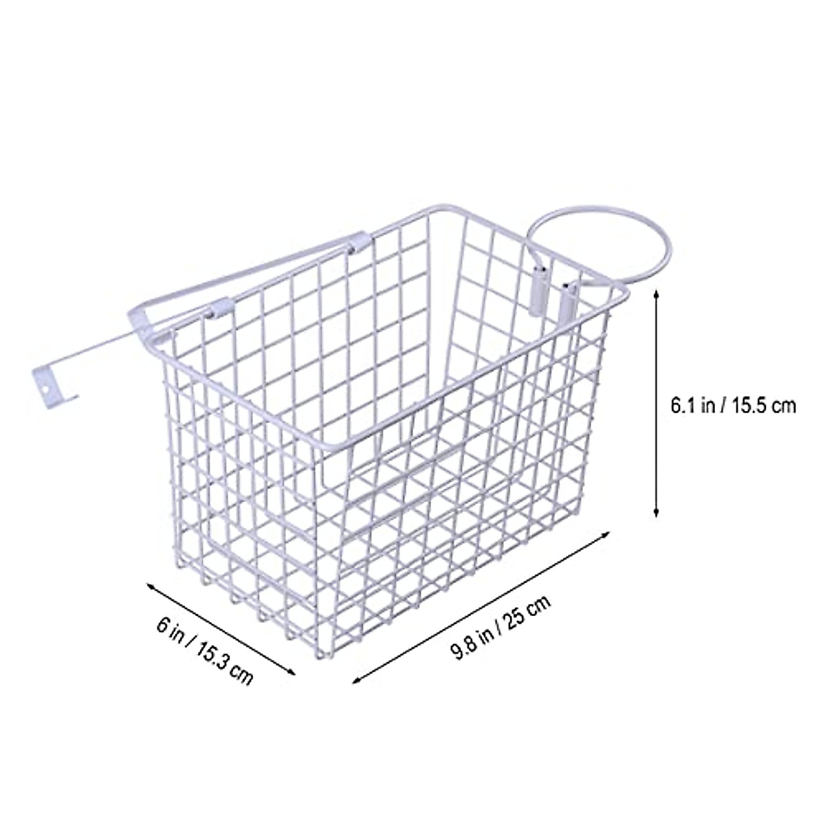 VOSAREA Wall Mount Bathroom Hair Care Hot Styling Tool Storage Basket Metal Wire Organizer Container for Hair Dryer Shampoo Lotion Conditioner Accessory Holder