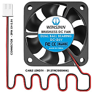 WINSINN 40mm Fan 24V, Ender 3 Fan Upgrade 24 Volt Fans 4010 Dual Ball Bearing, 1000mm/39in Cable Works with Ender 3 Pro 3X CR-10S (Pack of 4Pcs)