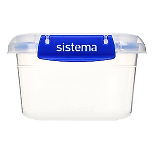 Sistema KLIP IT PLUS Food Storage Containers, 400 ml, 3 Piece Airtight Containers Set, Leak-Proof Seal, Easy Locking Clips, Recyclable with TerraCycle, BPA-Free
