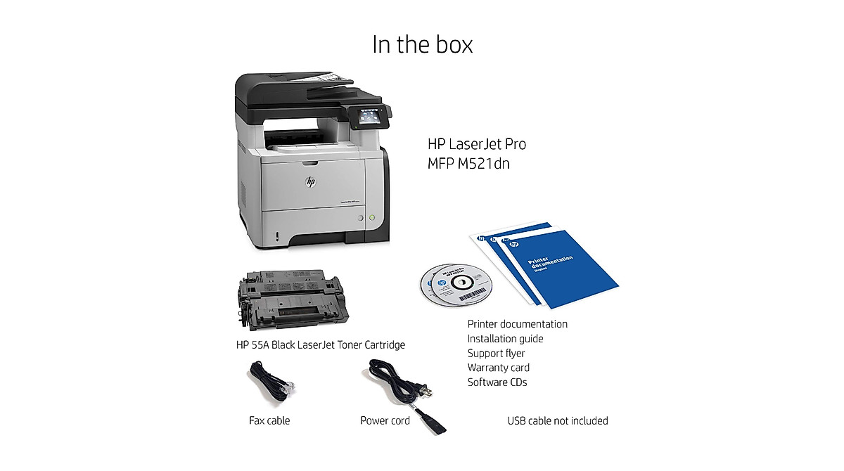 HP LaserJet Pro MFP M521dn - Fast 42PPM All-in-One Laser Printer