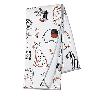 Lambs & Ivy Jungle Baby Blanket 718034 White