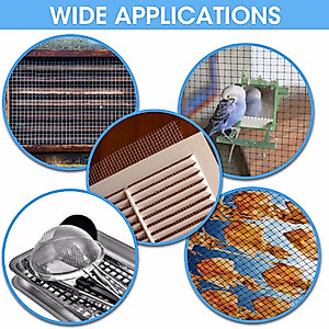 4PACK 20 Gauge Stainless Steel Mesh, with Mesh Size 0.035" x 0.035", Made of 304 Stainless Steel (0.98ft. X 0.68ft.)