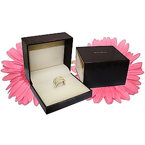 Morganite Engagement Ring - Wedding Ring Set for Women 14K White Gold 8 mm Pear Shape (G,I1) RS 8.5