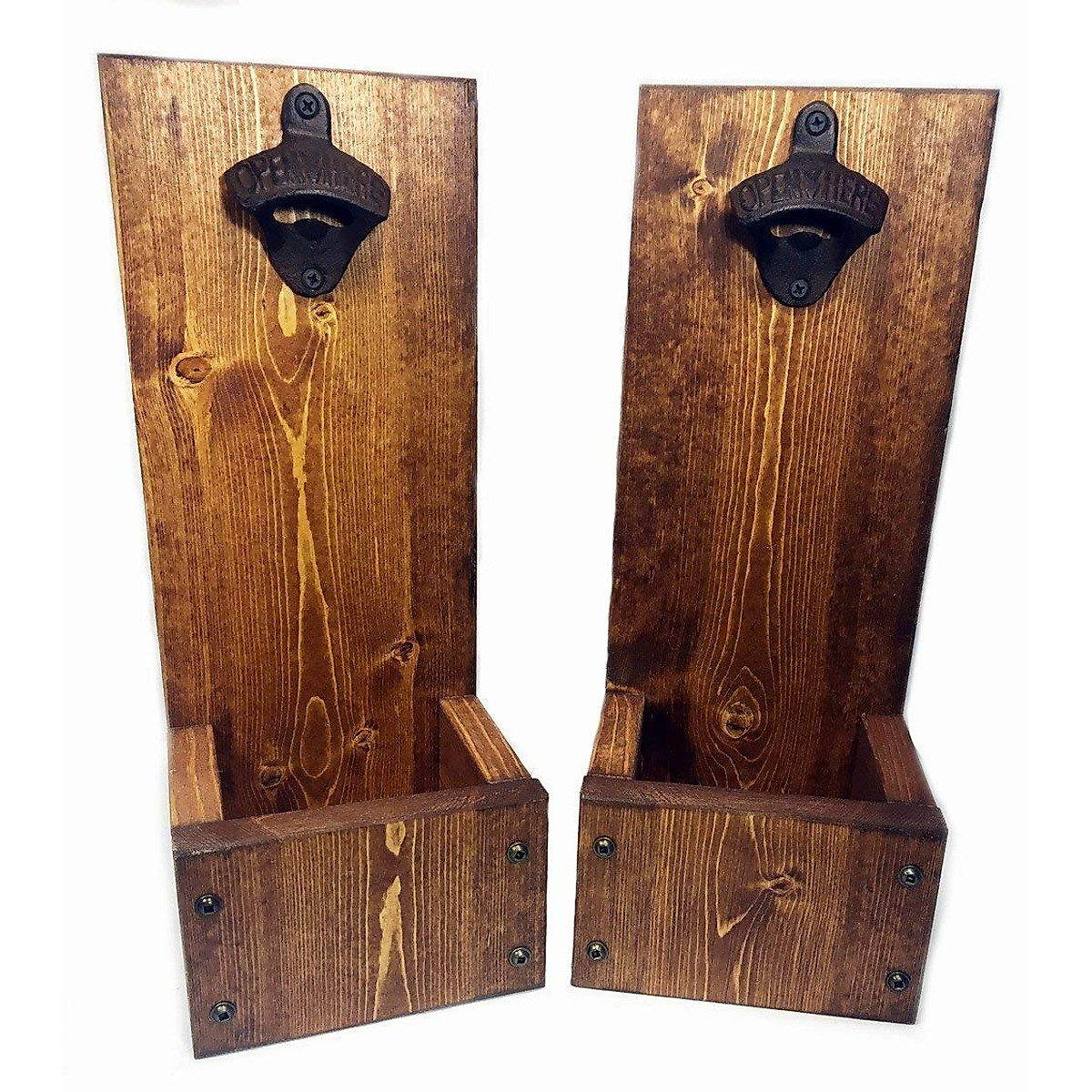 Go Ahead Take Your Top Off Drop Box Bottle Opener with Cap Catcher Solid Wood- Wall Mount or Freestanding - Groomsmen, Wedding and Anniversary gift