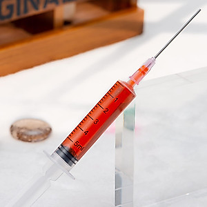 6PCS 5ML/CC Ink Filling Plastic Syringe Set with Blunt Stainless Needle Tip for Fountain Pen, Printer